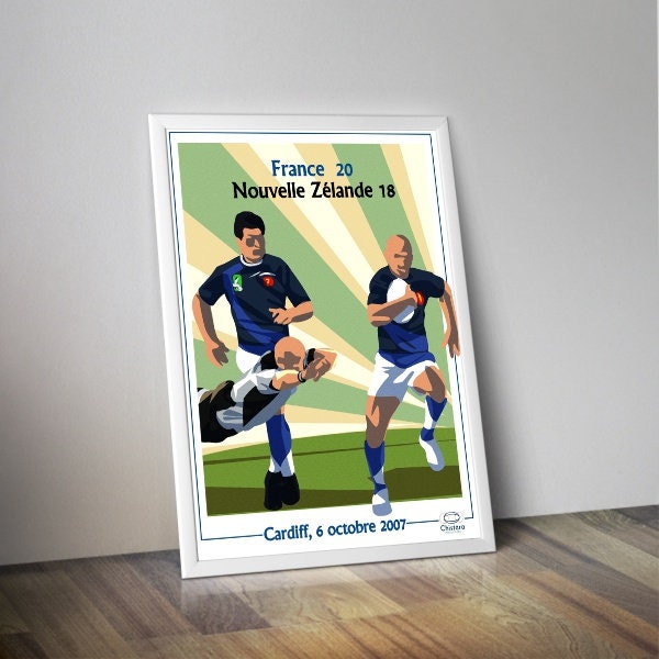 Affiche France contre Nouvelle Zelande I Affiche match rugby I All Bla ...