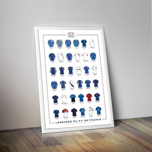 Affiche légendes des joueurs de rugby 2023 I Affiche de rugby I Joueur ...
